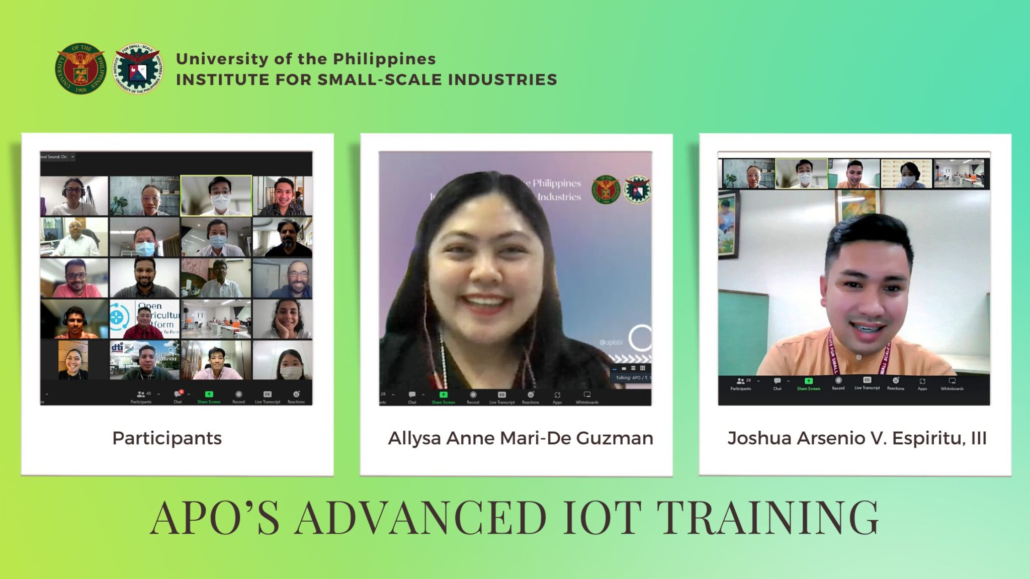 Asian Productivity Organization’s Advanced IoT Training | Institute for Small-Scale Industries